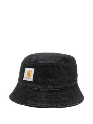 Carhartt Work In Progress Belmar Logo-patch Bucket Hat - Black