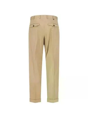 PT TORINO Tailored Pleated Trousers With Turn-up Hem