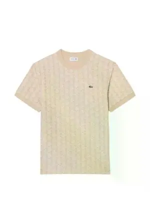 Lacoste Jacquard-monogram T-shirt - Neutrals