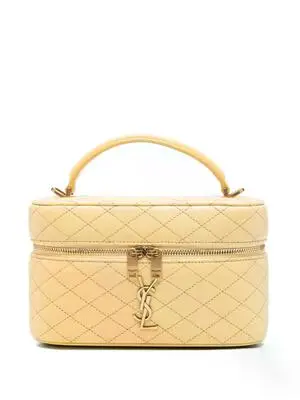 Saint Laurent Gaby Vanity Quilted Leather Shoulder Bag - Yellow