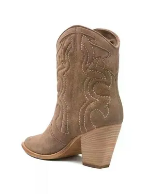 JULIE DEE Embroidered Pointed Cowboy Boots