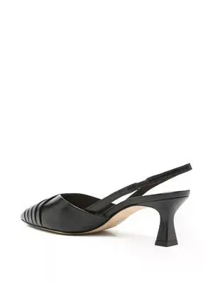 JULIE DEE Slingback Pleated Heeled Pumps