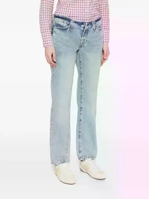 7 For All Mankind Frayed-trim Straight-leg Jeans
