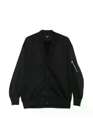 Comme Des Garçons V-neck Zip-up Bomber Jacket