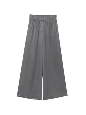 Peserico Wide Leg Elasticated Waistband Trousers - Grey