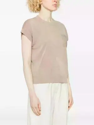 Peserico Crew Neck Top With Decorative Pocket