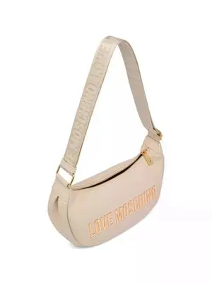 Moschino Logo Strap Shoulder Bag - Neutrals