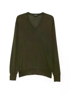 TOM FORD V-neck Cashmere Sweater - Green