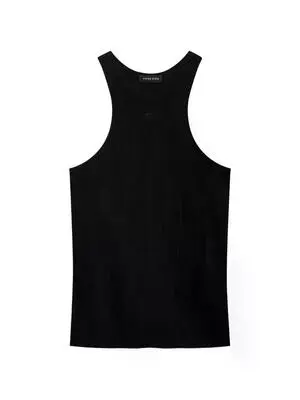ANINE BING Crew-neck Ribbed Sleeveless Top