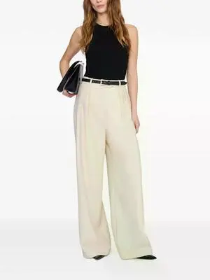 ANINE BING Crew-neck Ribbed Sleeveless Top