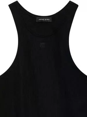 ANINE BING Crew-neck Ribbed Sleeveless Top