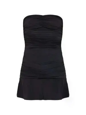 Bond Eye Ruched Bare Dress - Black