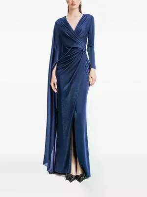 GEMY MAALOUF Draped Cape-sleeve Maxi Dress