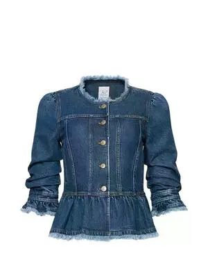 Cinq À Sept Frieda Peplum Denim Jacket