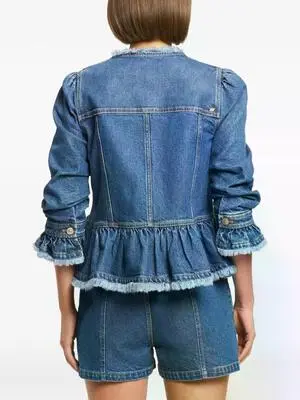 Cinq À Sept Frieda Peplum Denim Jacket