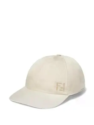Fendi Logo-detail Baseball Cap - Neutrals
