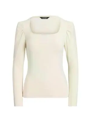 Ralph Lauren Puff Sleeve Square Neck T-shirt