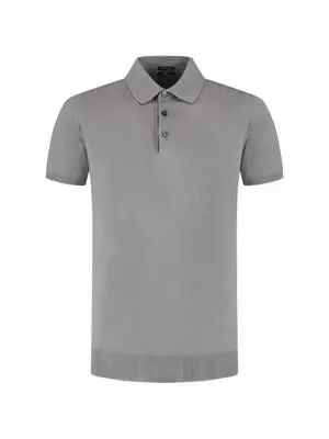 Kiton Ribbed-hem Polo Shirt - Grey