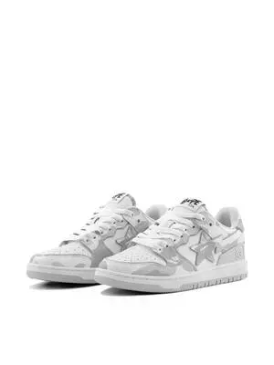 A BATHING APE Star Camouflage Lace-up Sneakers