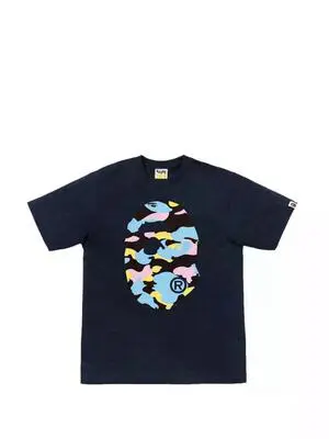A BATHING APE Print Graphic T-shirt - Blue