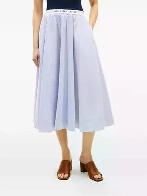 Tommy Hilfiger Striped A-line Midi Skirt
