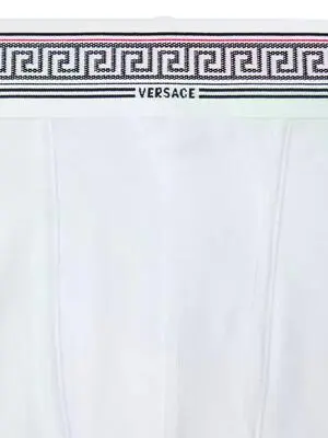 Versace Ribbed Cotton-jersey Trunks