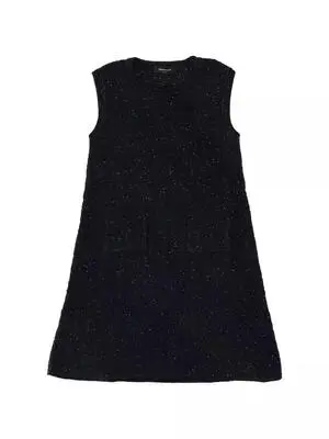 Fabiana Filippi Bouclé Shift Mini Dress - Blue