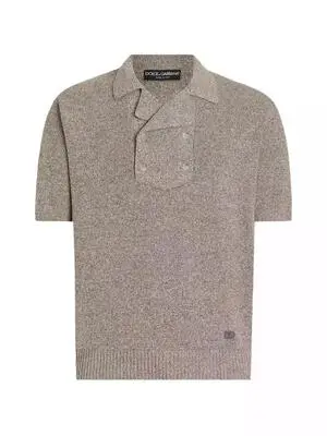 Dolce & Gabbana Cotton And Linen Polo Shirt - Neutrals