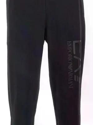 EA7 Core Identity Elasticated-waistband Logo-print Trousers