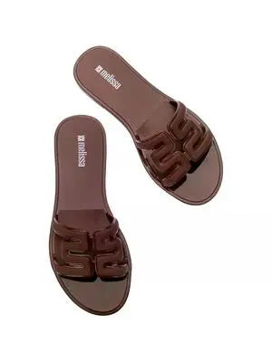 Melissa M Logo Detail Slip-on Slides