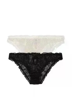 ROTATE BY BIRGER CHRISTENSEN X Love Stories Lace Bow Briefs - Black