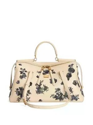 Dolce & Gabbana Vittoria Handbag With Embroidery - Neutrals