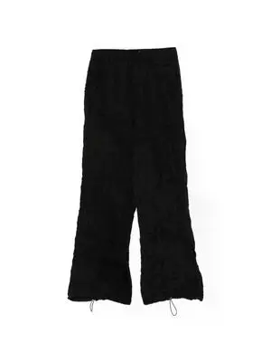 GONGDID DESIGN Textured Wide-leg Trousers - Black