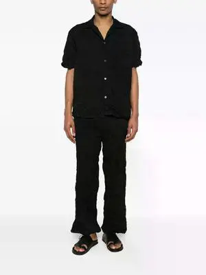 GONGDID DESIGN Textured Wide-leg Trousers