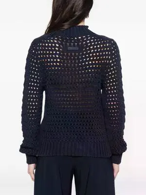 ALPHATAURI Long Sleeve Crochet Knit Sweater