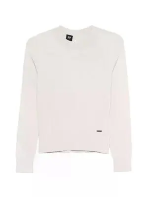 ALPHATAURI Round Neck Knit Top - Neutrals