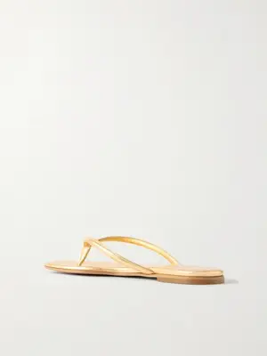 GIANVITO ROSSI Calypso Metallic Leather Sandals