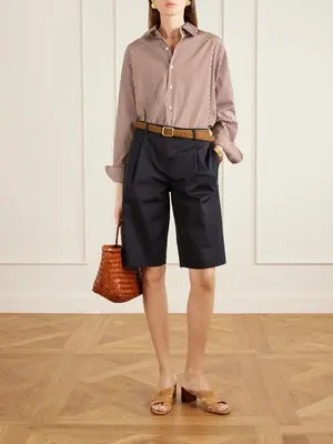 TOD'S Suede And Leather Mules - Brown