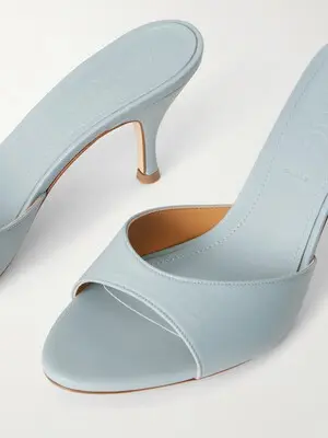 AeydĒ Samia Heeled Mules - Blue