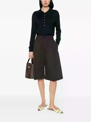 BEYOU Knitted Buttoned Polo Shirt