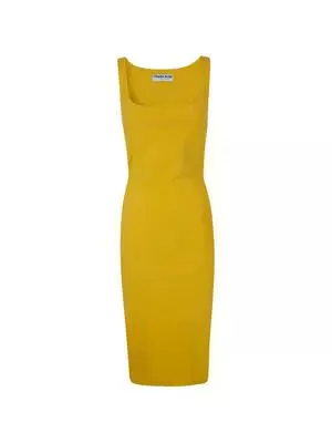 Chiara Boni La Petite Robe Square-neck Pencil Dress - Yellow