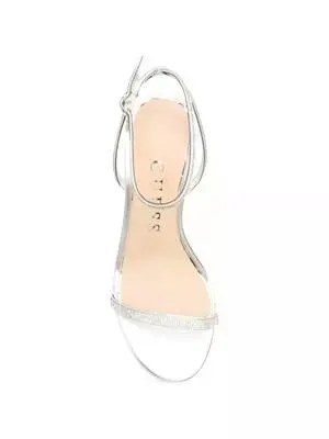 Guess Embellished Ankle Strap Sandals - Silver