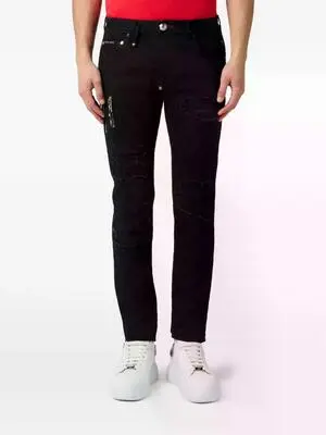 Philipp Plein Monogram Distressed Jeans