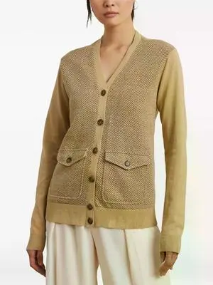 Ralph Lauren Herringbone Pocket Cardigan