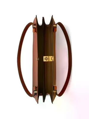 Versace Severine Leather Tote Bag - Brown