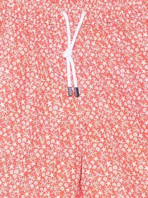 Fedeli Madeira Printed Swim Shorts - Orange