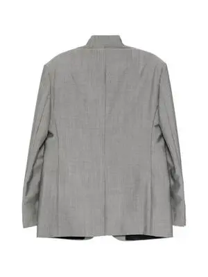 LANVIN Mandarin-collar Long-sleeve Blazer - Grey