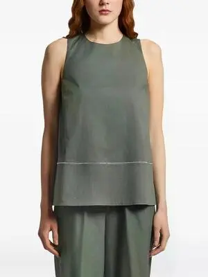 Peserico Bead-detail Sleeveless Blouse - Green