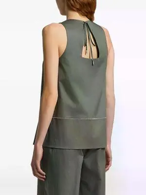 Peserico Bead-detail Sleeveless Blouse