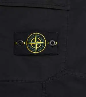 Stone Island Stretch Organic Cotton Cargo Trousers - Black